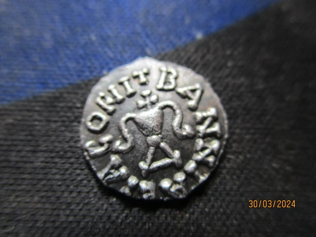 MEROVINGIAN OR ANGLO Saxon silver tiny coin , denarius from Charivertus ...