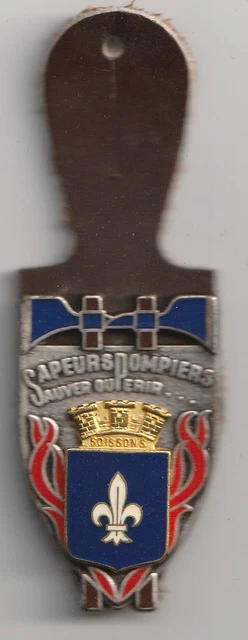 INSIGNE DE POMPIERS, pucelle, Sapeurs pompiers de Soissons EUR 6,90 ...