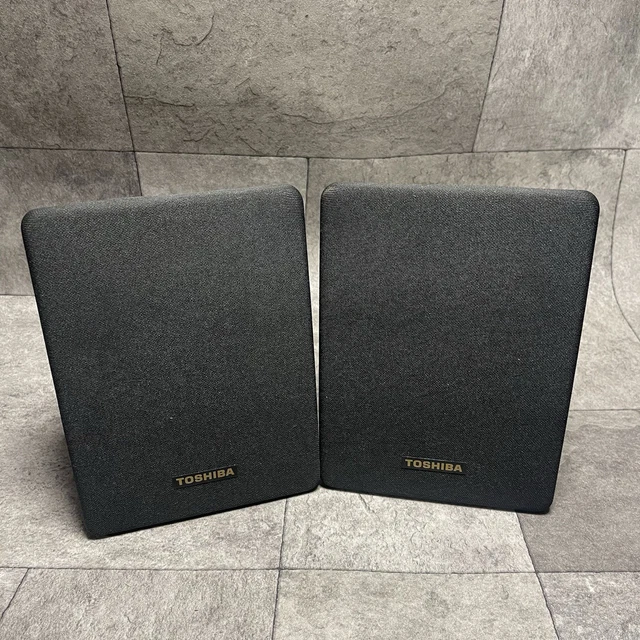 TOSHIBA STEREO SPEAKERS Pair Wired Bookshelf Hi-Fi Speakers Black ...