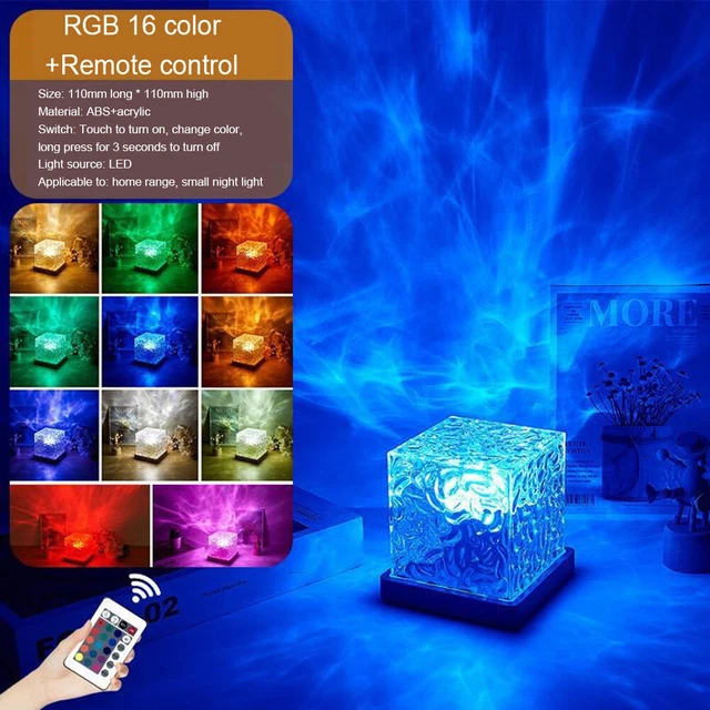 CUBE NORTHERN LIGHTS Water Wave Night Light LED Atmosphere Lamp with ...