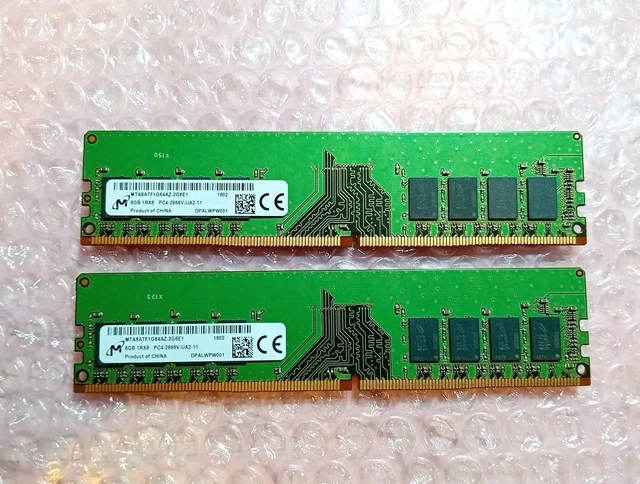MICRON 16GB 2RX8 PC4-2666V DDR4 21300MHz 288Pin UDIMM Desktop Memory £ ...