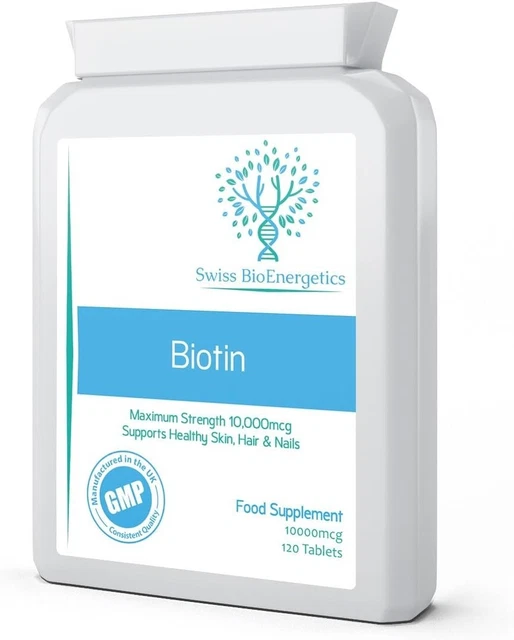 BIOTIN 10,000 MCG 120 Tablets Exclusively Maximum Strength D-Biotin £13 ...