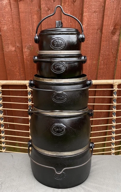 5X CAST IRON Gypsy Pot Belly Cooking Pot 1 1.5 2 0.5 0.25 Gallon Cast ...