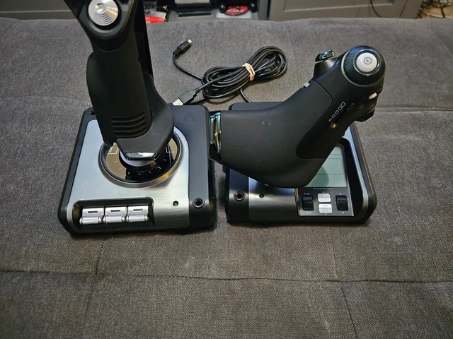 LOGITECH G SAITEK X52 Pro USB Flight Control System W/CABLES. CLEAN ...