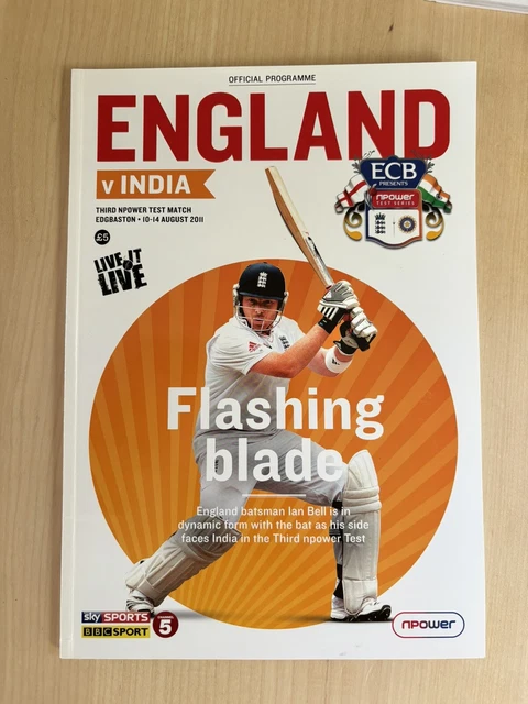 ENGLAND V INDIA - Test Match Cricket Programme - August 2011 ...
