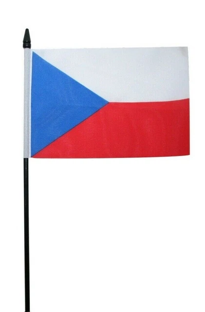 CZECH REPUBLIC SMALL Hand Waving Flag 6" x 4" £4.99 - PicClick UK