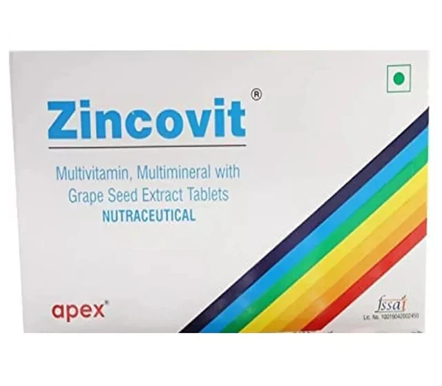 ZINCOVIT MULTIVITAMIN MULTIMINERAL With Grape Seed Extract 150 Tablets ...
