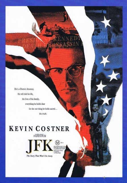 JFK ORIGINAL MOVIE Herald Kevin Costner Kennedy Assassination Oliver ...