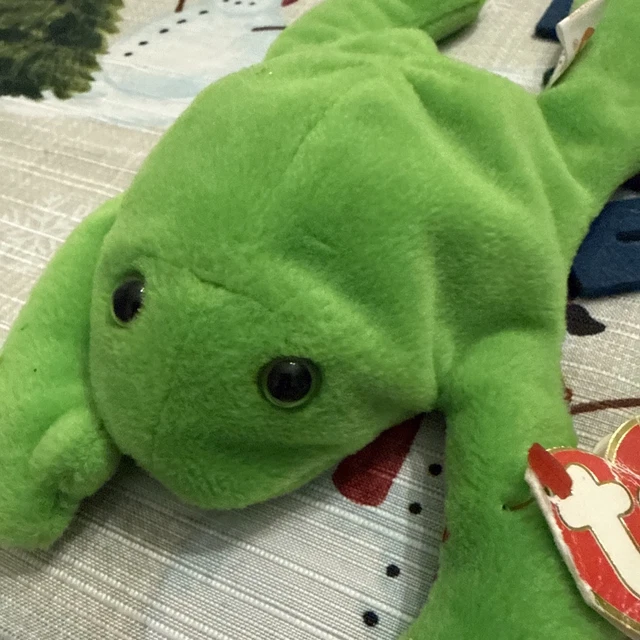 RARE TY BEANIE Baby - LEGS the Frog 3rd Gen Hang/2nd Gen Tush Stuffed ...
