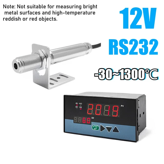 RS232 12V NON-CONTACT Infrared Thermometer Sensor Temperature Tool W ...