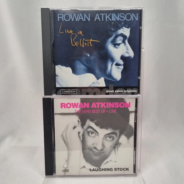 ROWAN ATKINSON STAND Up Comedy CD Lot Rare Live In Belfast & Laughing ...