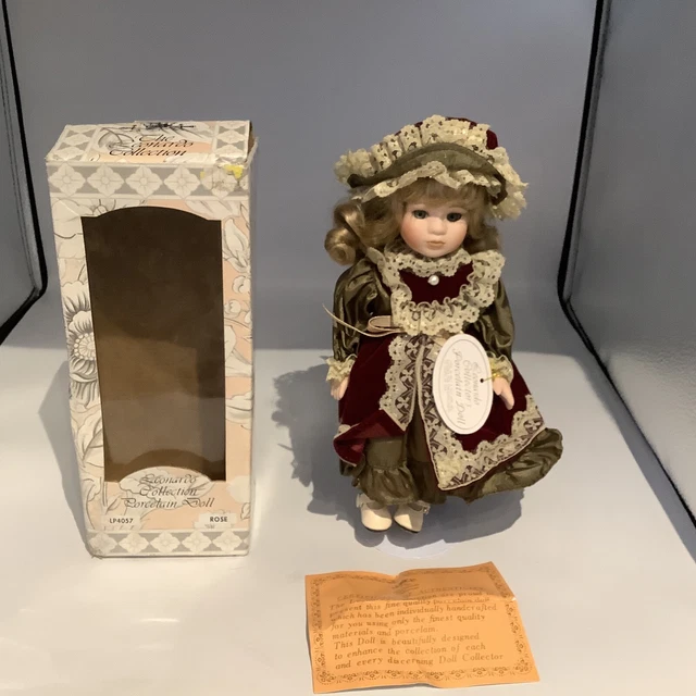 LEONARDO COLLECTION PORCELAIN Doll - Rose *Boxed EUR 20,75 - PicClick FR