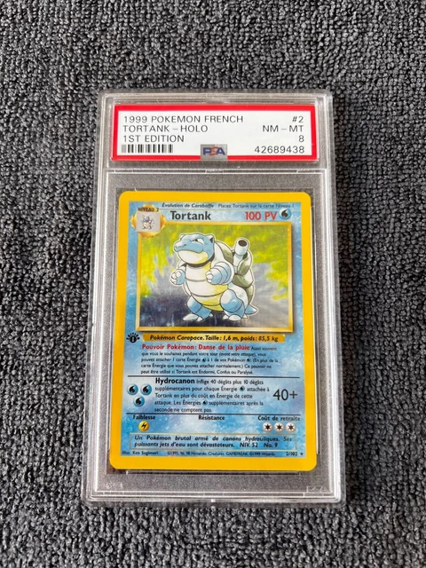 CARTE POKEMON TORTANK 8/102 Set de Base Edition 1 PCA PSA 8 NM Mint ⭐ ...