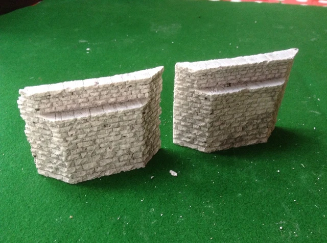 N SCALE, BEVELLED stone bridge abutments -SINGLE track - Stone Style £1 ...