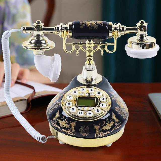 RETRO STYLE PUSH Button Landline Corded Phone Luxury Vintage Telephone ...