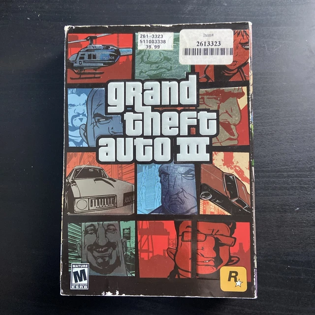 GRAND THEFT AUTO III 3 ( PC 2002 ) Big Box Version GTA 3 III Complete ...