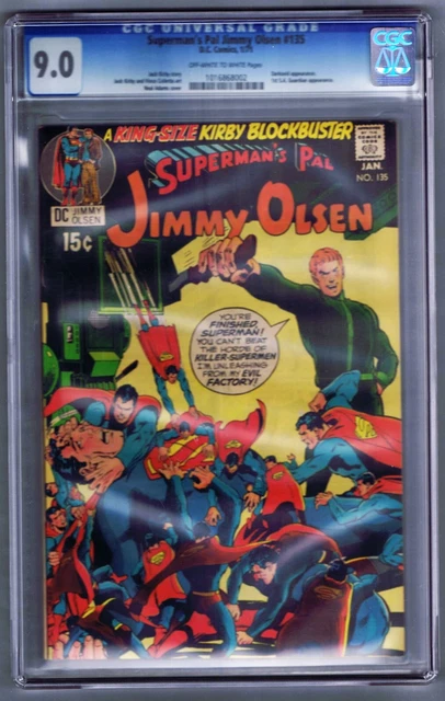 1971 DC SUPERMAN'S Pal Jimmy Olsen #135 1st appearance S.A. Guardian ...