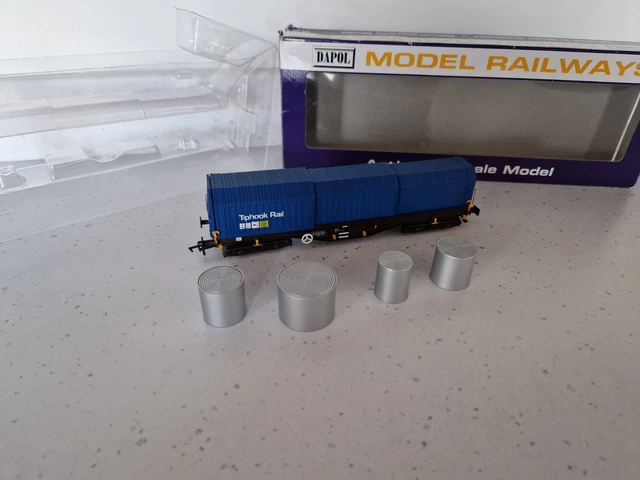 DAPOL B747G TELESCOPIC Steel Hood Wagon Tiphook Rail £10.50 - PicClick UK