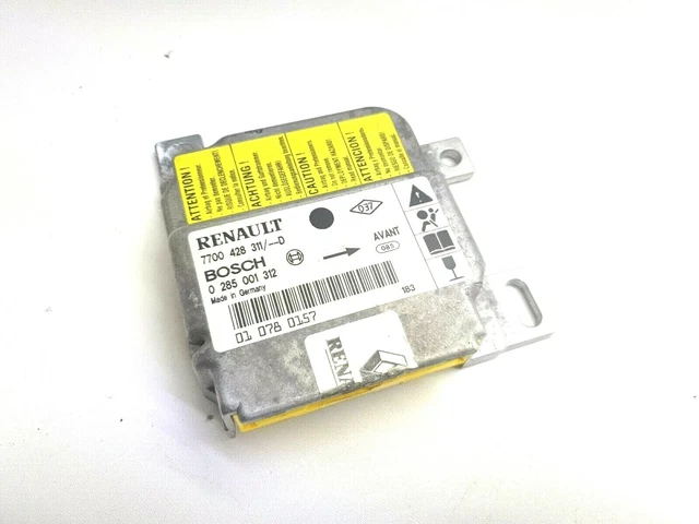 RENAULT CLIO 2 II Steuergerät Airbag Airbagsteuergerät Sensor ...