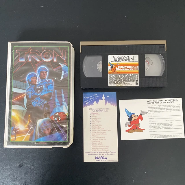 TRON VHS 1982 Clamshell Walt Disney Home Video Excellent Shape Tested £ ...