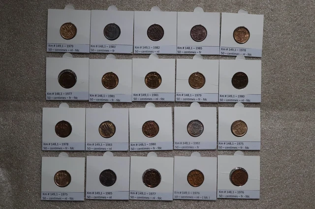 🧭 🇧🇪 BELGIUM 50 Centimes Collection High Grade B53 #50 Cg39. $44.13 ...