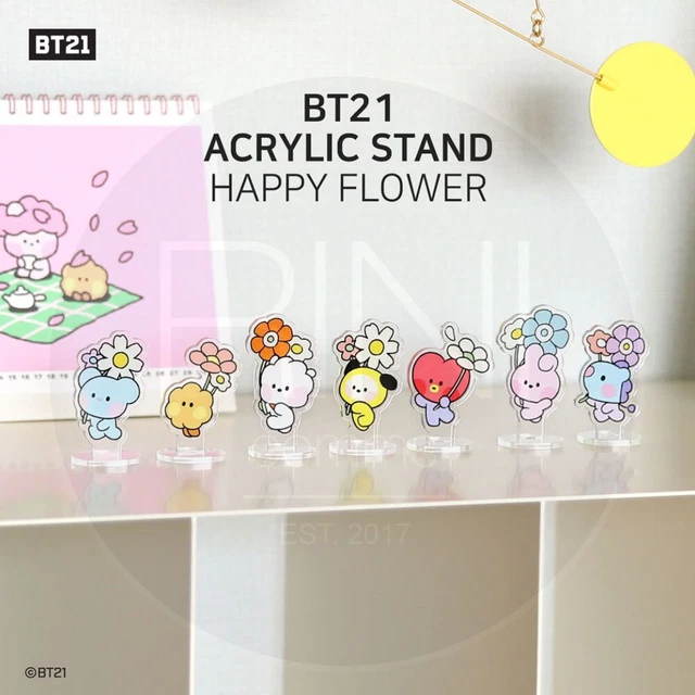BTS BT21 SUPPORT acrylique officiel marchandises authentiques fleur ...