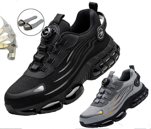 SAFETY SHOES MENS Air Trainers Cap Steel Toe Work Boots Hiking ...