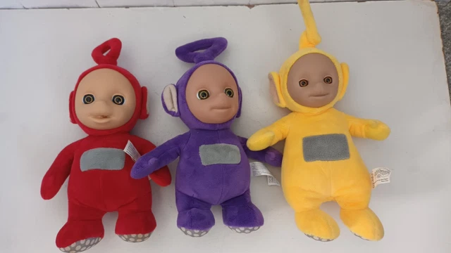 TRIO OF TELETUBBIES Talking Plushes Po,Tinky Winky,+ Laa Laa £10.66 ...