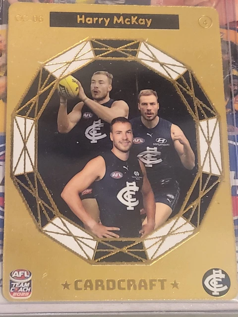 AFL 2023 TEAMCOACH GOLD CARD CRAFT Card CC-06 HARRY McKAY CARLTON BLUES ...