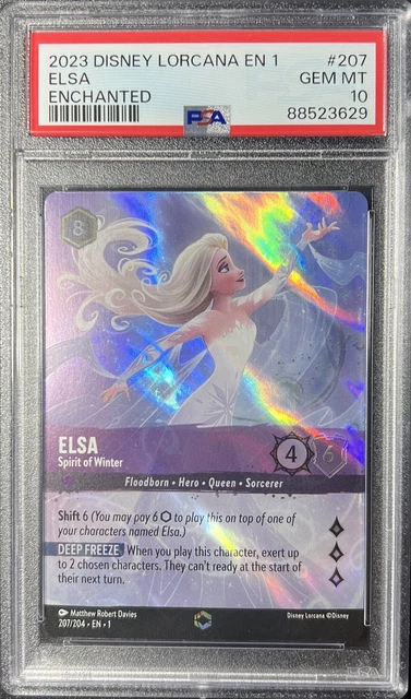 ELSA 2023 DISNEY Lorcana Enchanted Alt Art Foil #207 EN 1 gemme comme ...