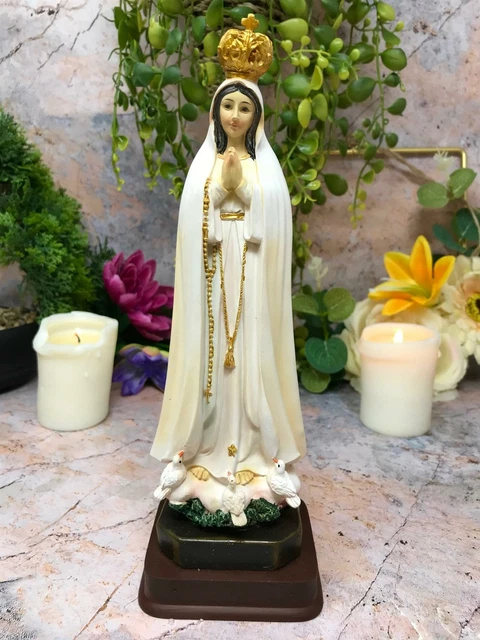 BLESSED VIRGIN MARY Our Lady of Fatima Statue Ornament Figurine Figure ...