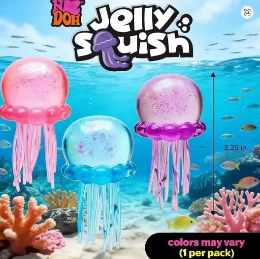 NEEDOH JELLYFISH & Nice Cube Squishy Fidget Toy Stress Relief Sensory ...