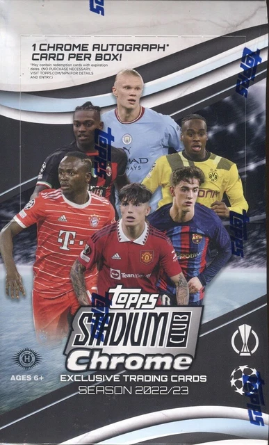 2023 TOPPS CHROME Stadium Club Champions League Soccer - HOBBY Box £211.70 - PicClick UK