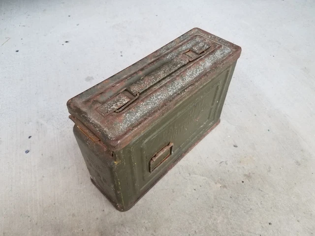 WWII US ARMY USMC Browning MG Ammo Box 30 cal Canco mfg No Dents EUR 23 ...
