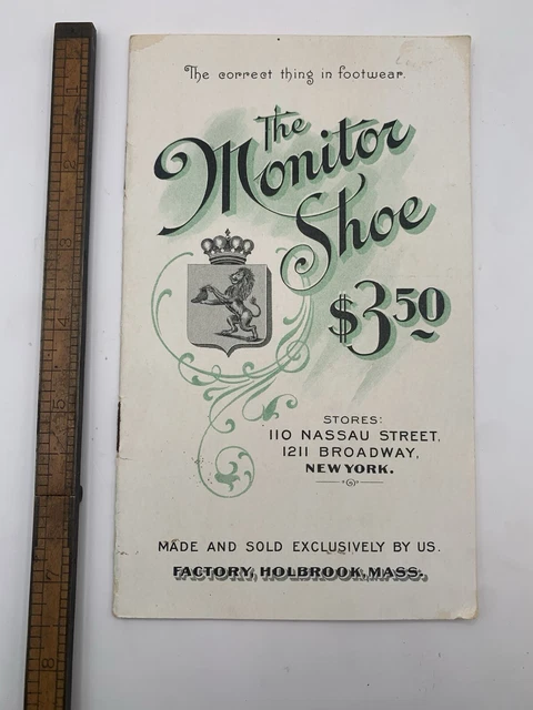 VINTAGE 1910 THE Monitor Shoe Illustrated Footwear Mail Order Catalogue ...