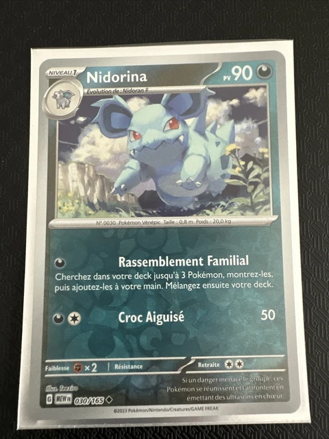 CARTE POKÉMON - NIDORINA REVERSE 030/165 - ECARLATE ET VIOLET MEW 151 FR EUR 1,50 - PicClick FR