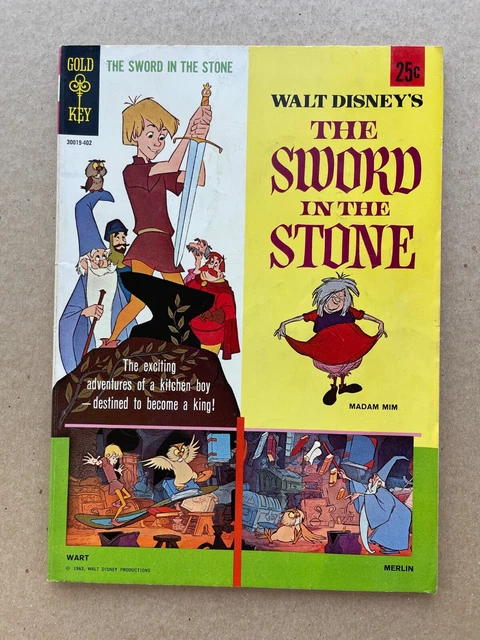 WALT DISNEY'S SWORD in the Stone Comic 1963 Madam Mim, Wart, Merlin, FN ...