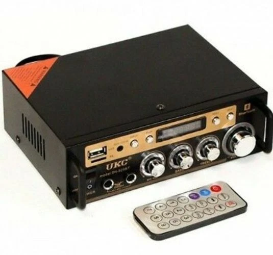 AMPLIFICATEUR BLUETOOTH USB Sd Mp3 Radio Fm 220V Dc 12V Digital WG-828BT Linq EUR 58,92 ...