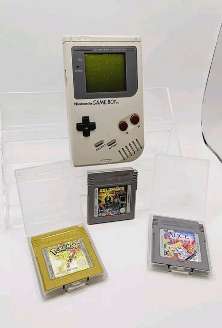 NINTENDO GAME BOY Original Handheld DMG-01, Pokémon Gold, Alice In ...