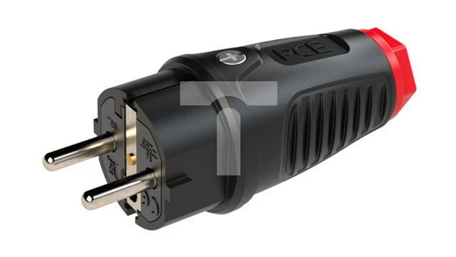 RUBBER PLUG 16A 2P+Z 230V UNI-SCHUKO IP54 /full rubber/ TAURUS2 0522-sr ...