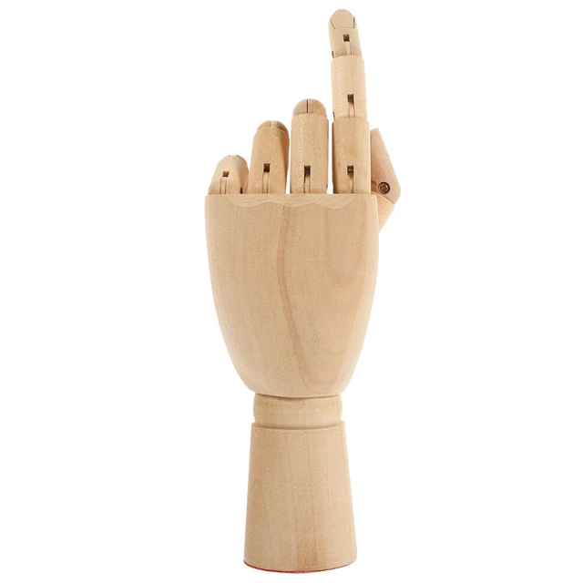 WOODEN HUMAN HAND Model Art Mannequin Figure Poseable for Drawing £11. ...