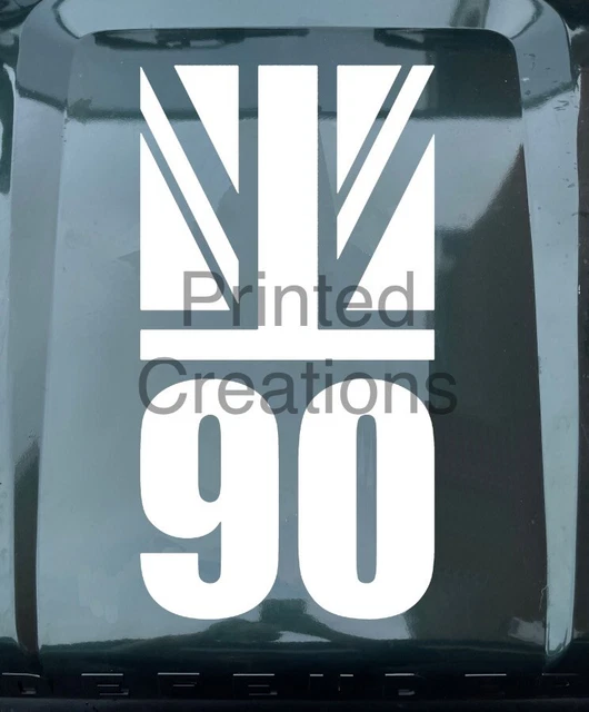 LAND ROVER DEFENDER 90 Bonnet British Sticker Graphics Vinyl Union Jack ...