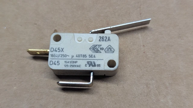 CHERRY D45X 262A 2-Pin Limit Micro Switch 16A 250VAC Normally closed ...