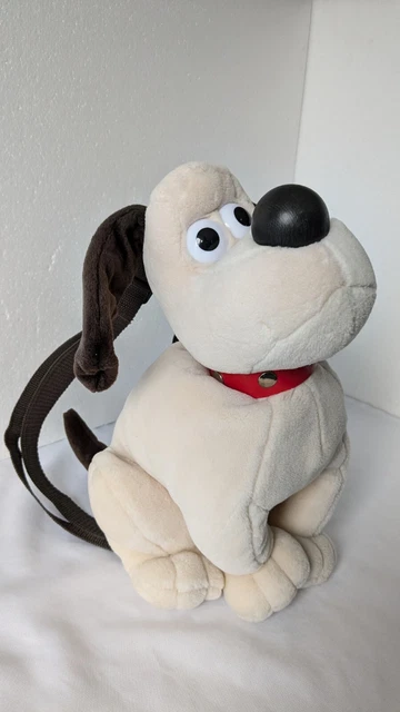 WALLACE & GROMIT Aardman Animations Gromit 15" Soft Plush Backpack Zip ...
