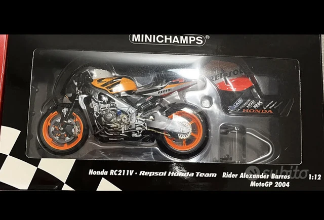 MINICHAMPS HONDA REPSOL RCV212V Moto GP 2004 Modellino Moto - Nero ...