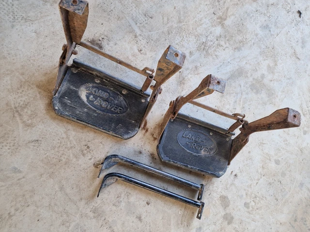GENUINE LAND ROVER Defender 90 110 land rover small side steps pair two ...