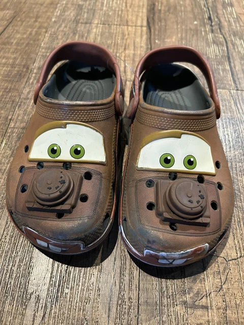 CROCS DISNEY PIXAR Cars Tow Mater Classic Clog Toddler/kids Brown Shoes ...