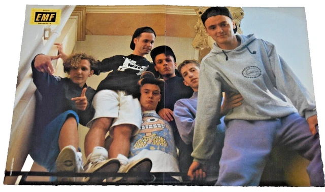 EMF BAND LARGE A3 ORIGINAL magazine 1990s promo ART vintage rare poster ...