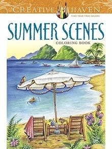 CREATIVE HAVEN SUMMER Scenes Coloring Book (Adult C... | Livre | état ...