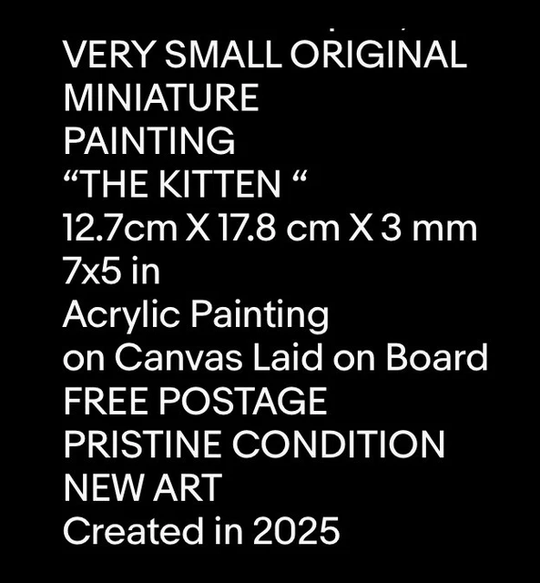 CONSTANTINE POPOV , “ The Kitten “ Original Painting 17x12 cm, Very ...